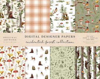 Forest Digital Paper Bundle 20 Forest Digital Paper Designs - Etsy