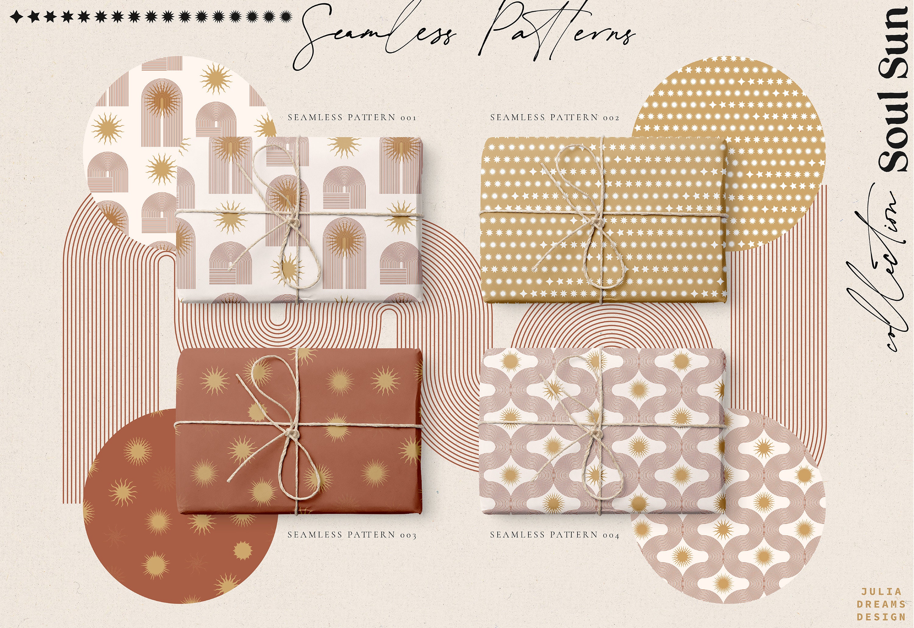 Soul Sun Digital Paper Modern Scrapbook Paper Seamless - Etsy