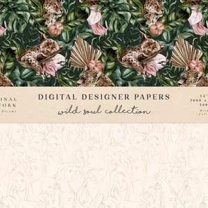 Wild Soul Digital Paper - Scrapbook Paper - Seamless Patterns - Digital ...