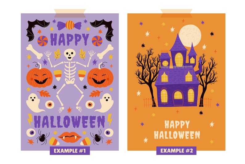 Halloween Clipart Set Commercial Use Instant Download - Etsy