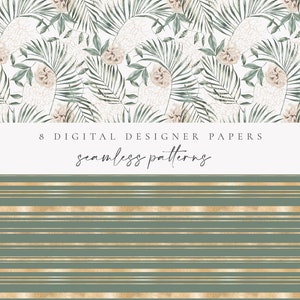 Digital Paper - Scrapbook Papers - Seamless Patterns - Digital ...