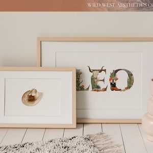 Watercolor Wild West Alphabet Letters Numbers - Western Animals ...