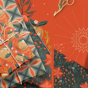 Christmas Holiday Digital Paper Set - Scrapbook Paper - Seamless ...