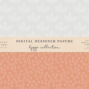 Hygge Digital Paper Set - Scrapbook Paper - Seamless Patterns - Digital ...