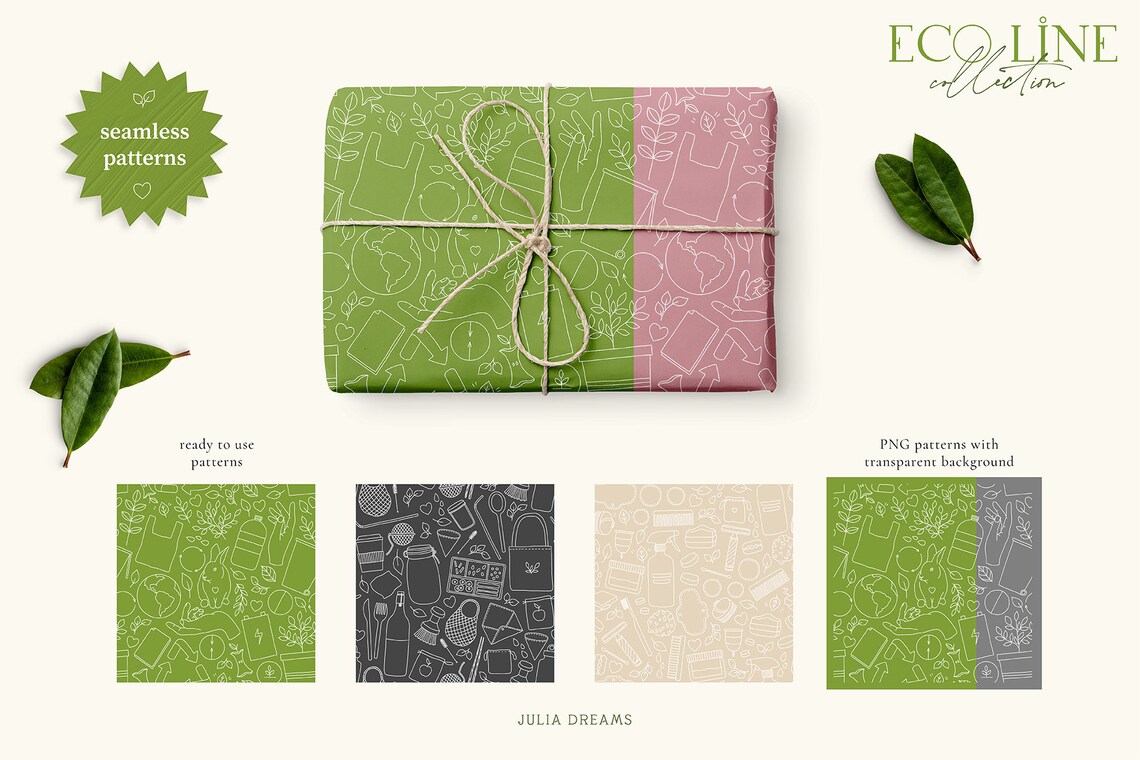 Eco Line Zero Waste - Digital Clipart Collection - Line Art PNG ...