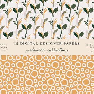 Valencia Digital Paper - Scrapbook Paper - Seamless Patterns - Digital ...