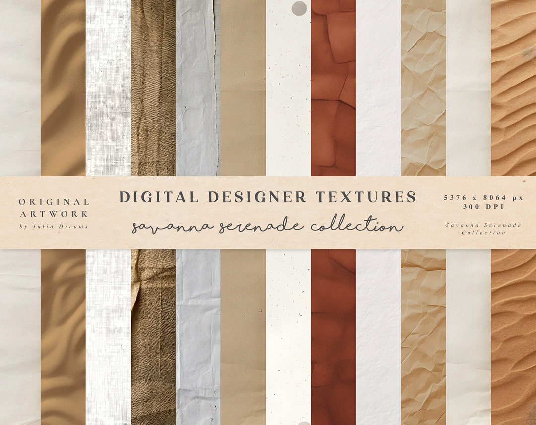 Savanna Serenade Digital Textures - Watercolor Paper Textures - Paper ...