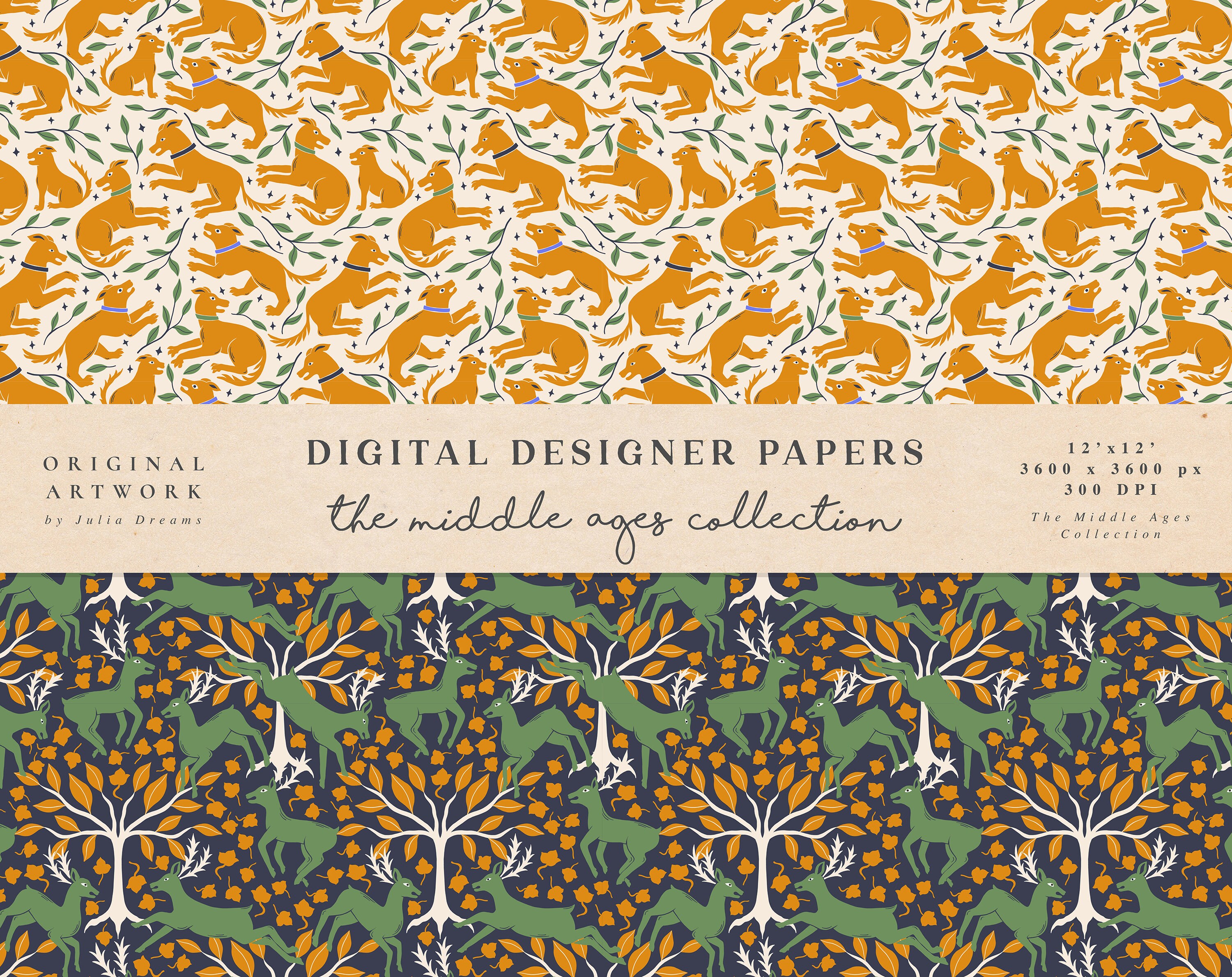 The Middle Ages Digital Paper Scrapbook Paper Seamless | Etsy