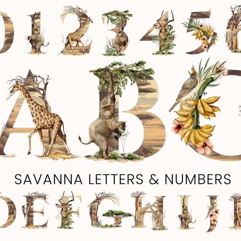 Safari Letters - Etsy