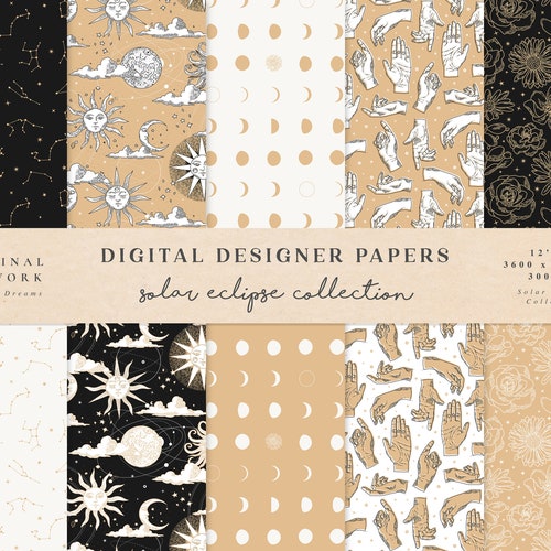 Astrological Digital Paper Scrapbook Papers Seamless - Etsy