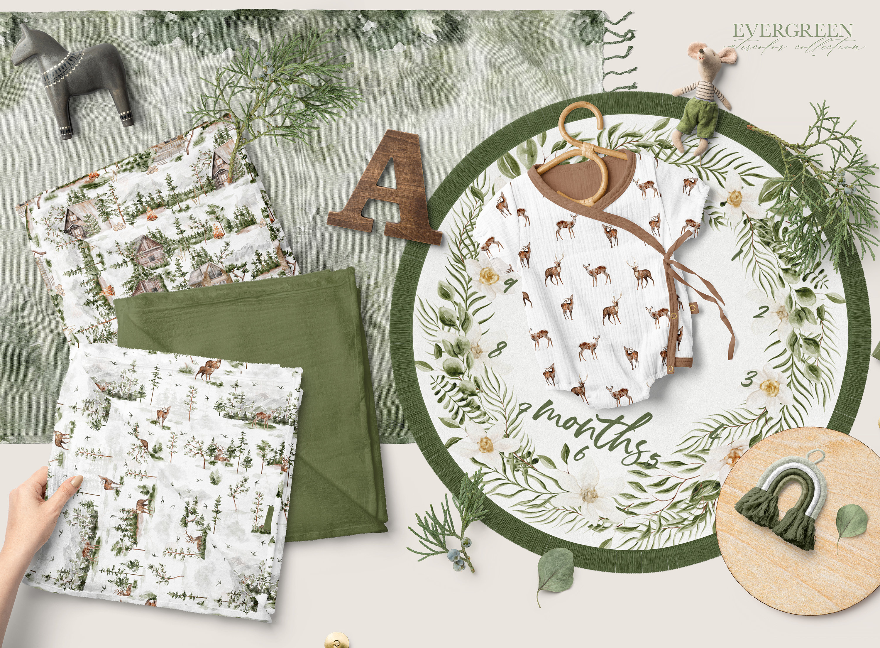 Evergreen Watercolor Forest Digital Paper Scrapbook Papers - Etsy