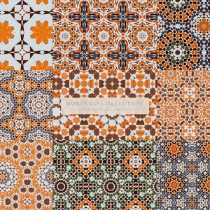 Moroccan Digital Paper - Scrapbook Papers - Seamless Patterns Tiles ...