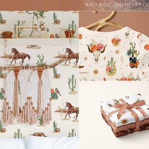 Wild West Watercolor Digital Paper - Western Scrapbook Papers ...