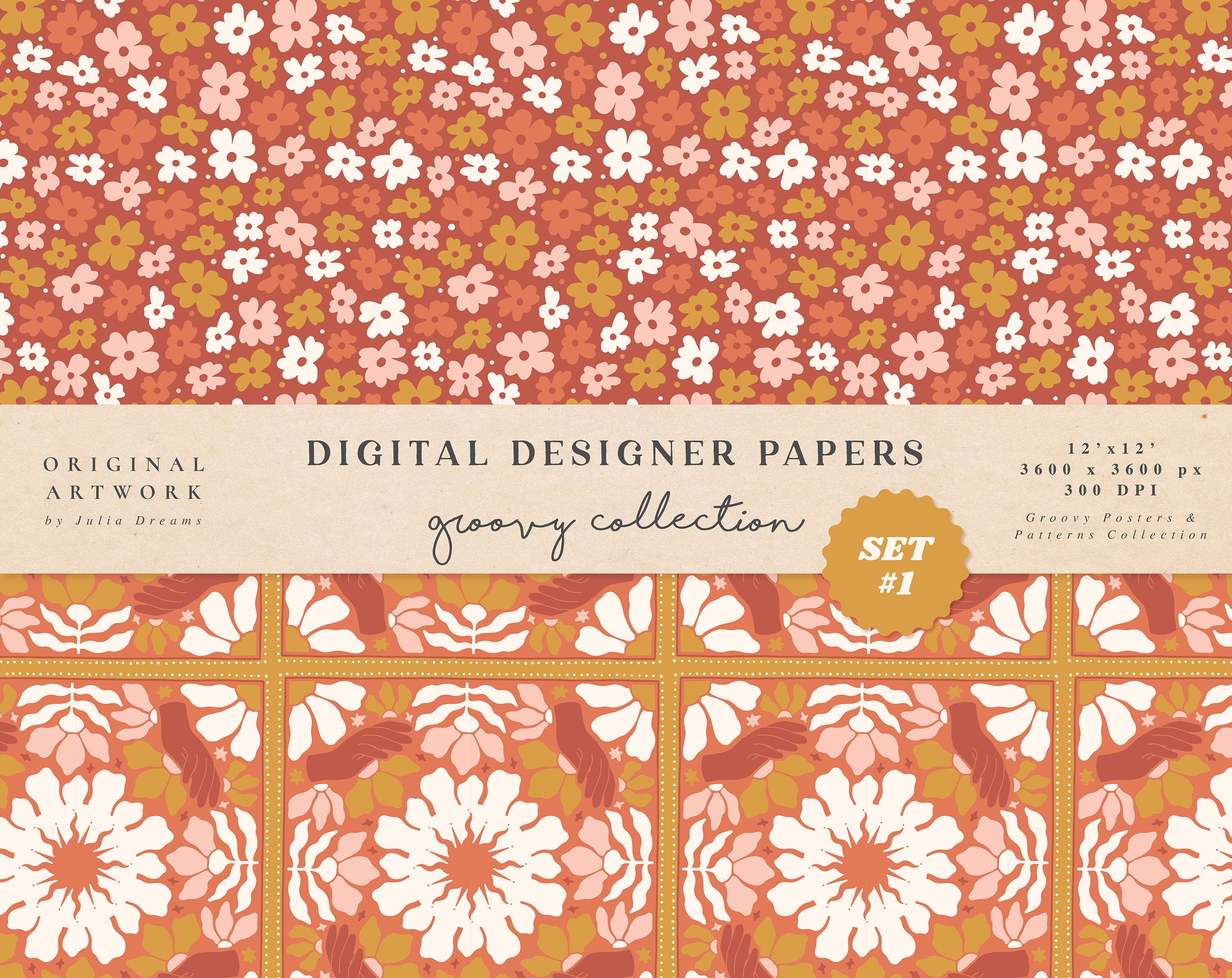 Boho Sun Digital Papers Commercial Use Scrapbook Paper - Etsy