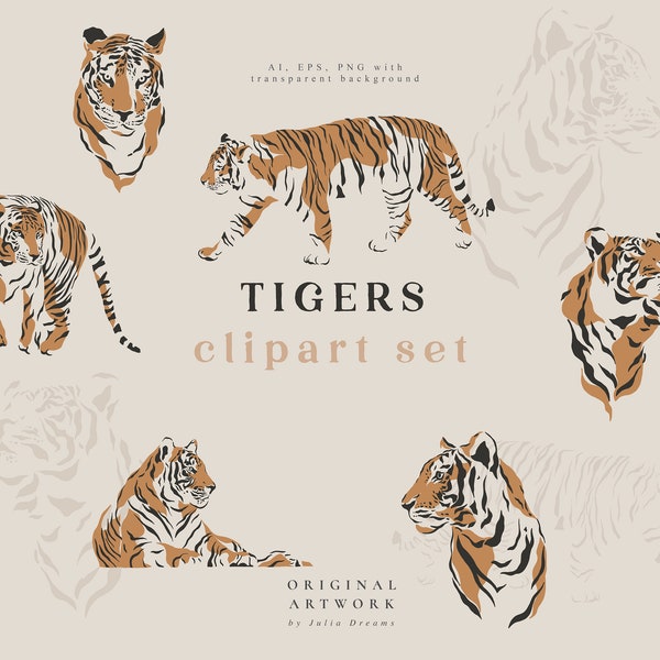 Tiger Artwork - Etsy