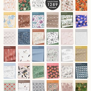 Unique Digital Paper Bundle - Seamless Patterns - Printable Scrapbook ...