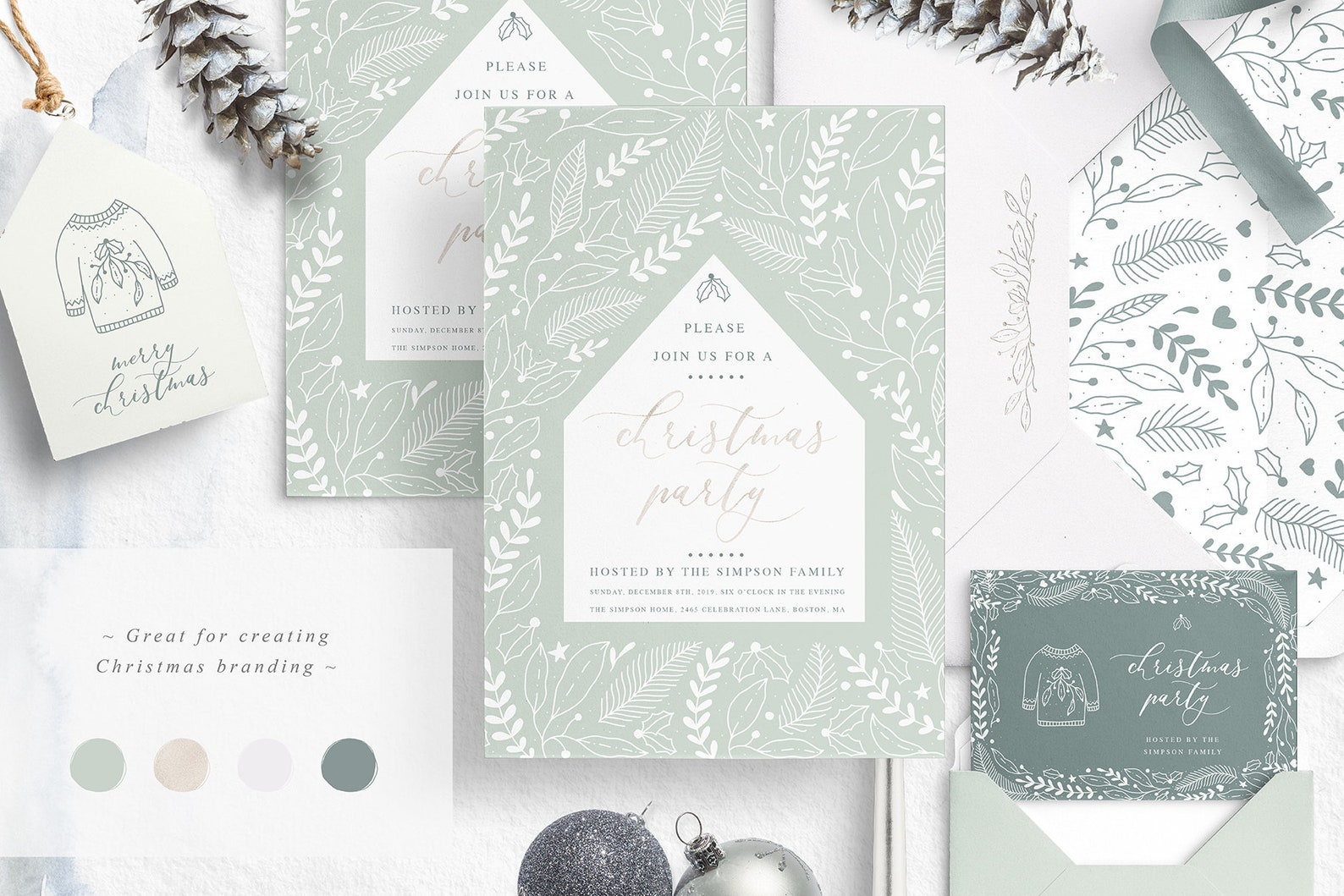 Modern Photo Frame - Line Art Frame Template - Holiday Season - Large ...