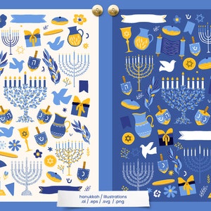 Hanukkah Clipart - Digital Download - Digital Papers - Instant Download ...