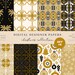 Gold New Year Digital Paper Set - Scrapbook Paper - Seamless Patterns ...
