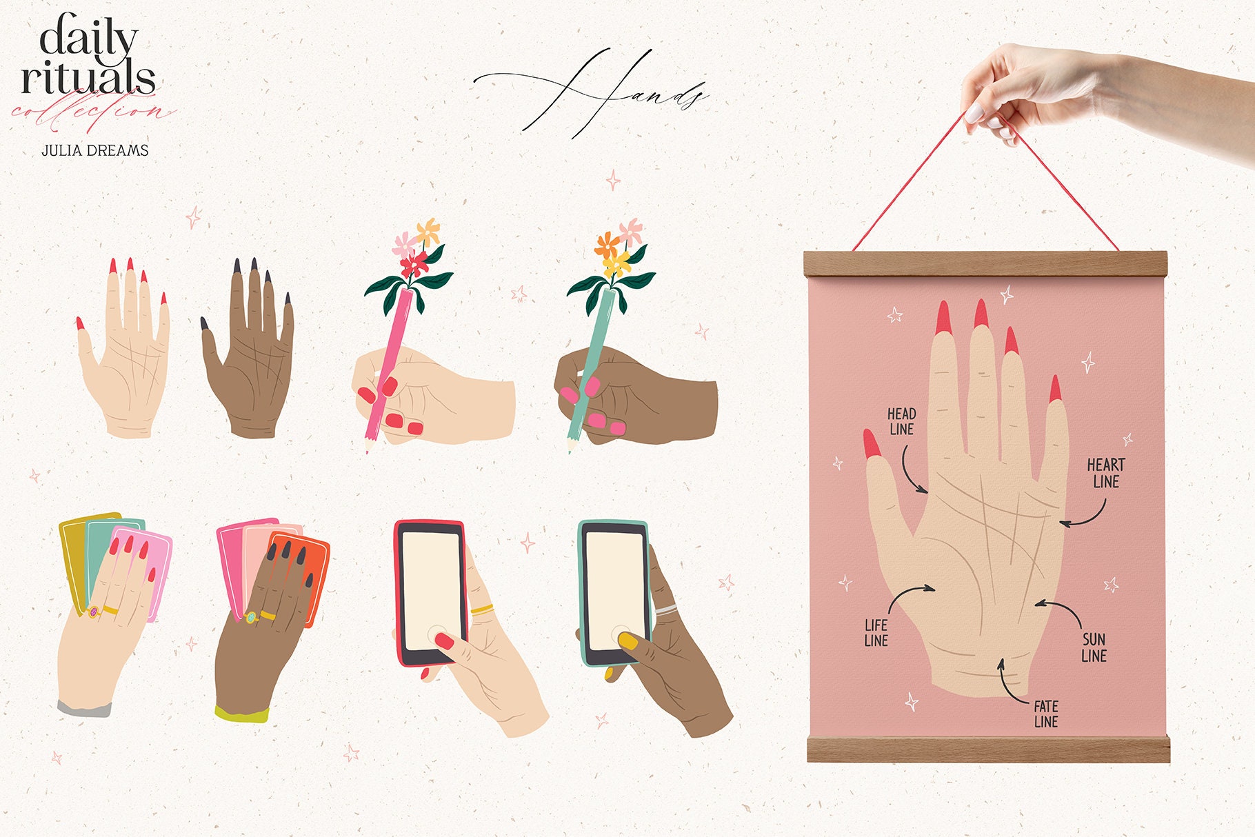Daily Rituals Digital Clipart Collection Individual PNG | Etsy