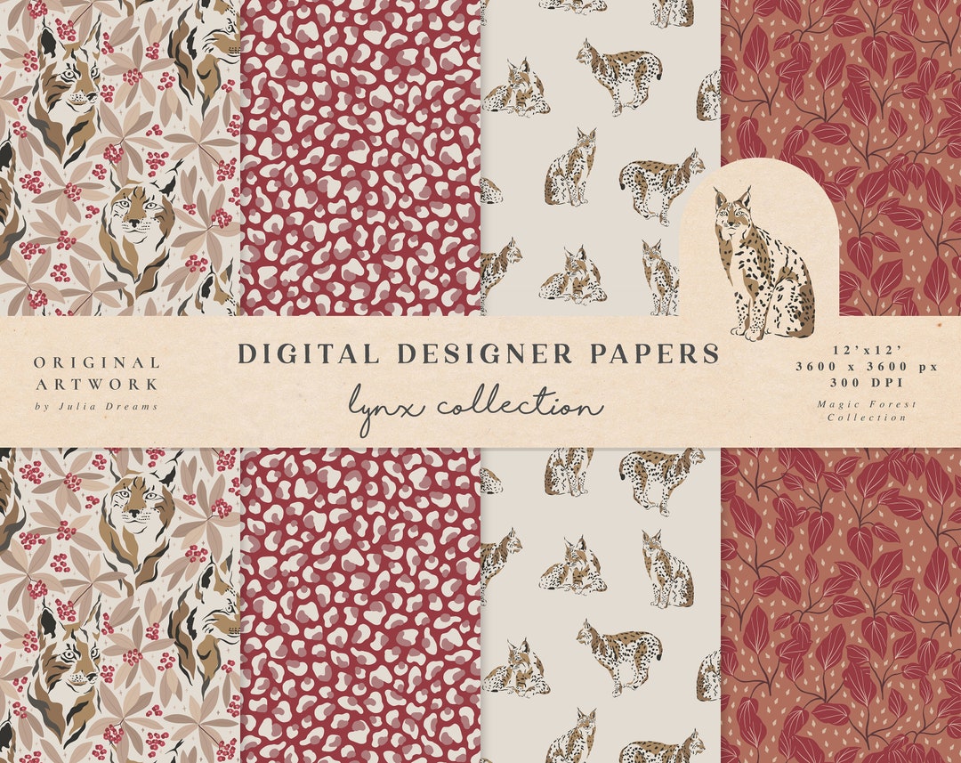 Lynx Digital Papers - Commercial Use - Scrapbook Paper - Seamless ...