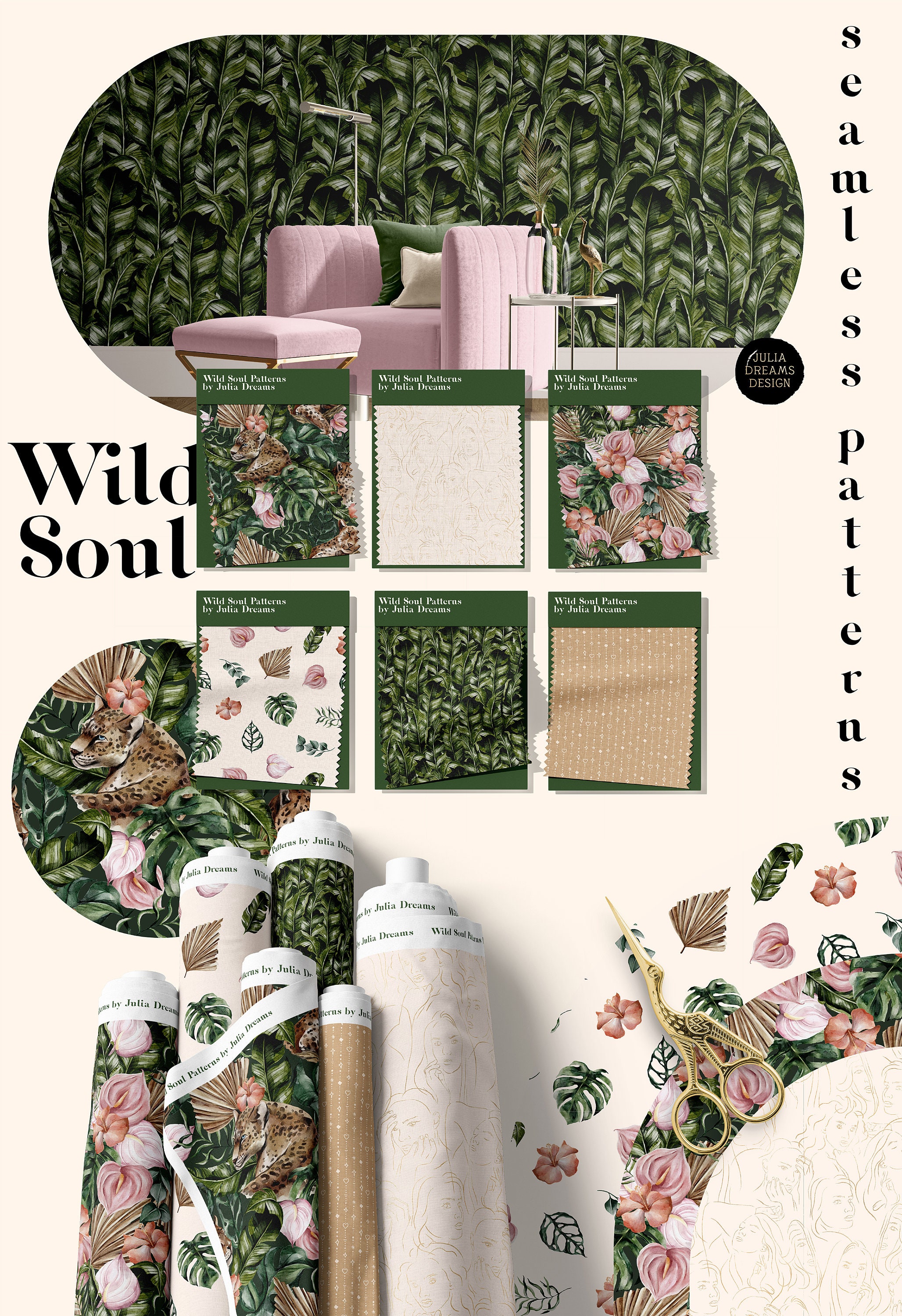 Wild Soul Digital Paper - Scrapbook Paper - Seamless Patterns - Digital ...