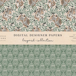 Leopard Digital Papers - Commercial Use - Scrapbook Paper - Seamless ...