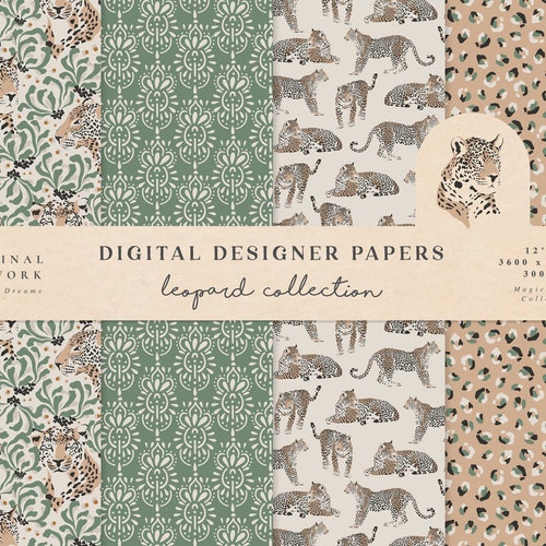Tiger Digital Papers Commercial Use Scrapbook Paper - Etsy
