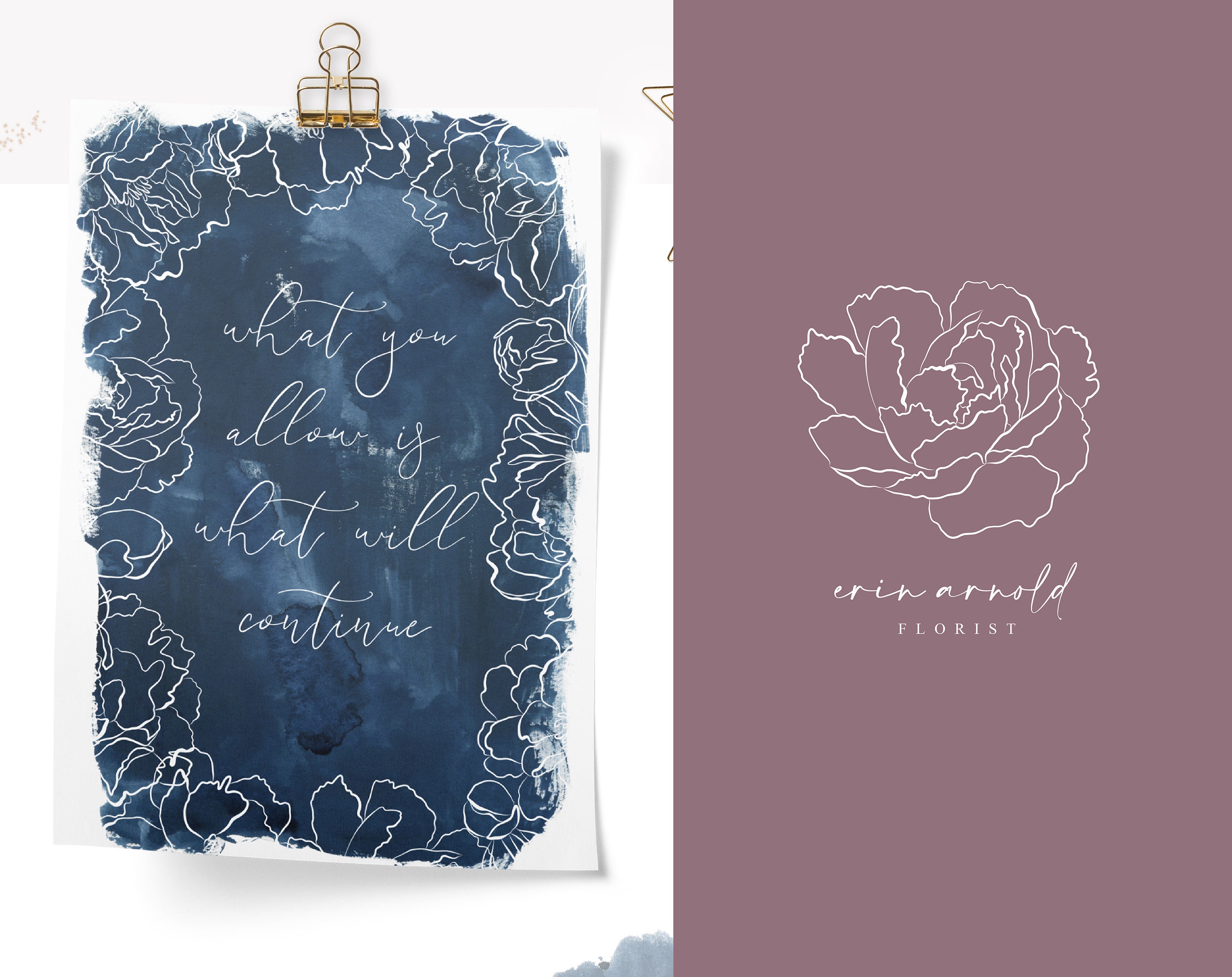 Modern Flowers Botanical Line Art Floral Clip Art Vector - Etsy