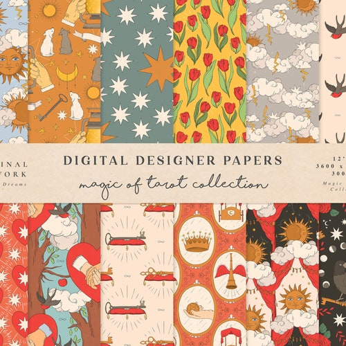 Astrological Digital Paper Scrapbook Papers Seamless - Etsy