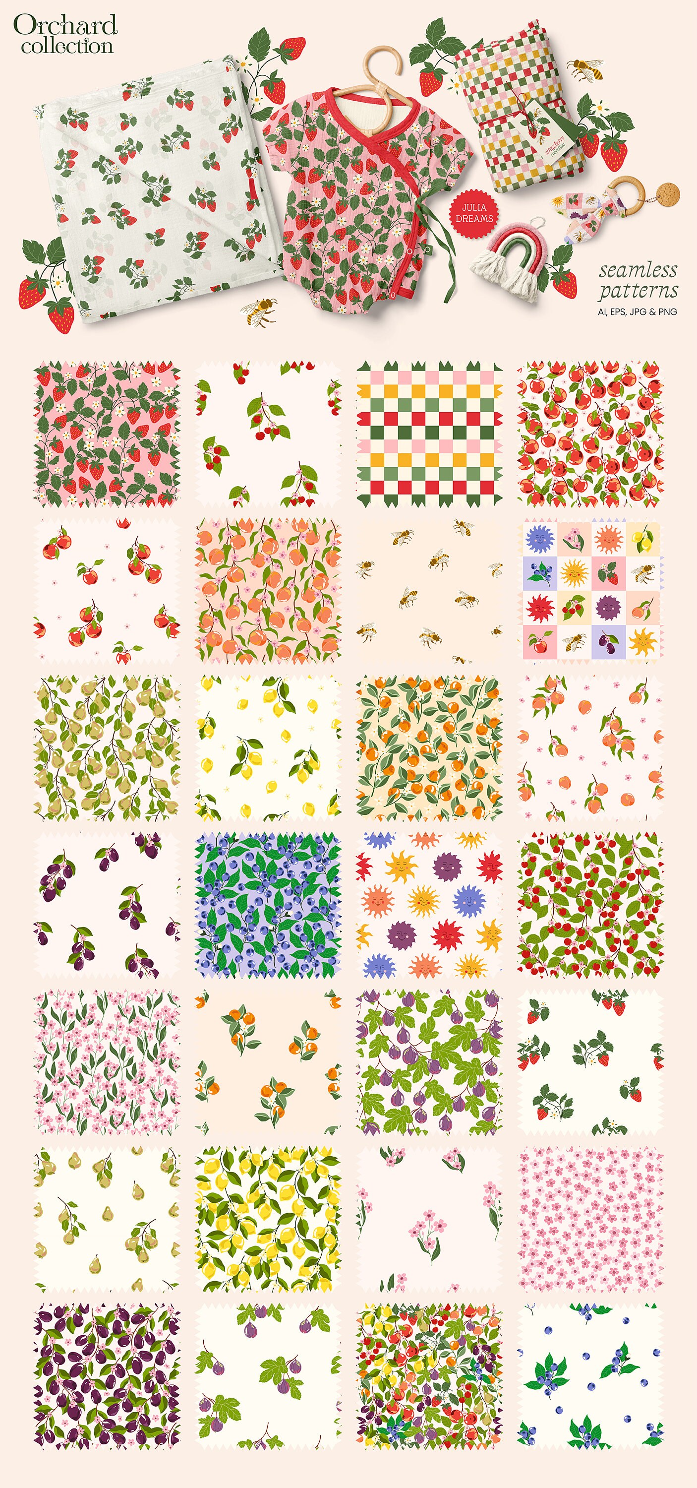 Orchard Digital Clipart Collection - Individual PNG Files Logo Elements ...
