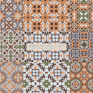 Moroccan Digital Paper - Scrapbook Papers - Seamless Patterns Tiles ...