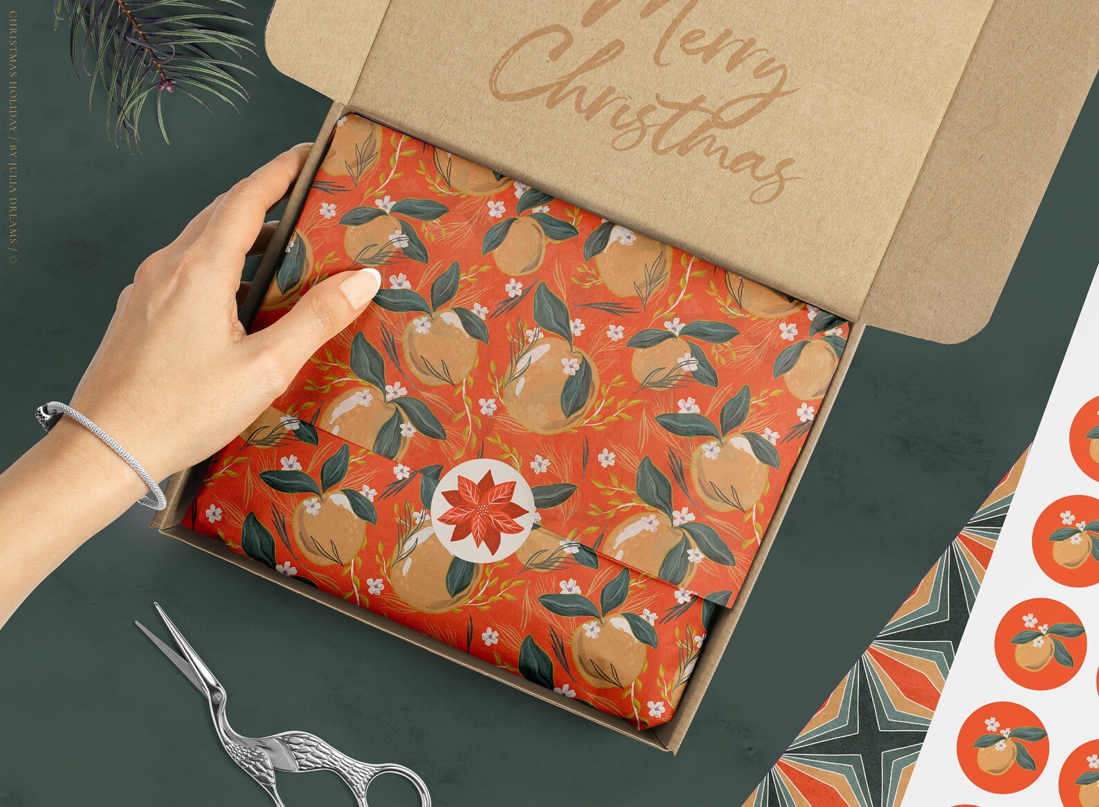 Christmas Holiday Digital Paper Set - Scrapbook Paper - Seamless ...