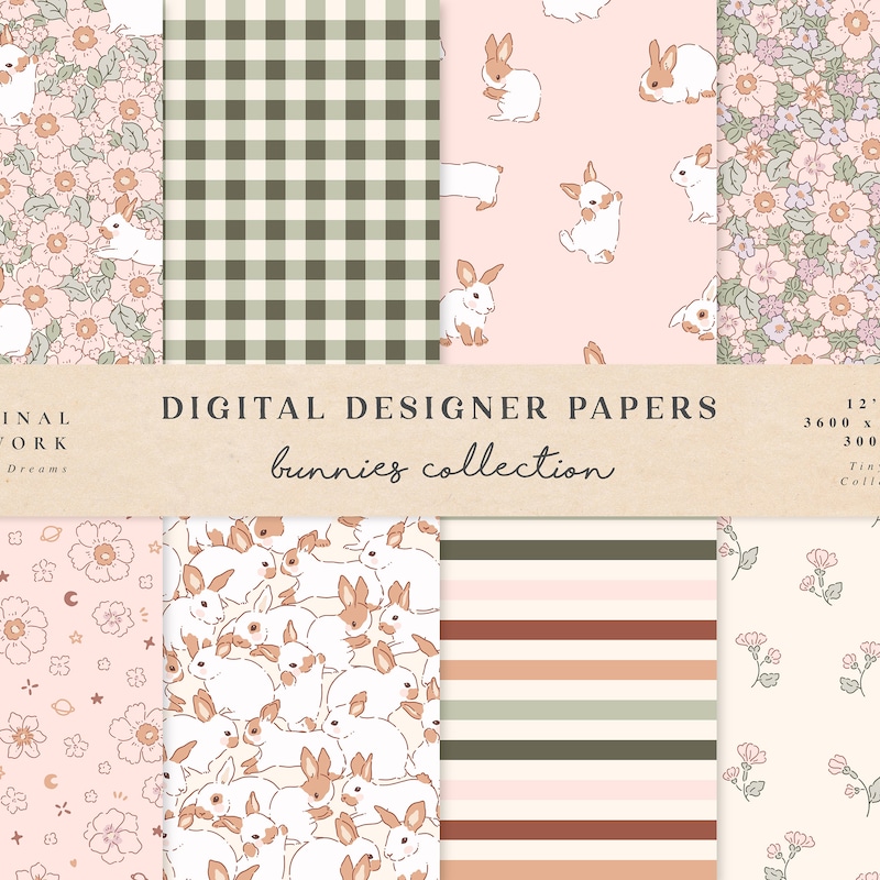 Easter Digital Paper - Etsy