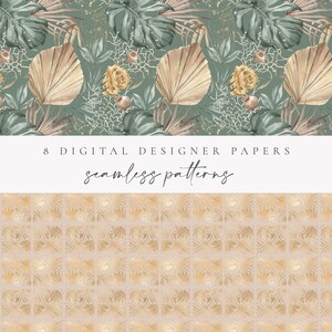 Digital Paper - Scrapbook Papers - Seamless Patterns - Digital ...