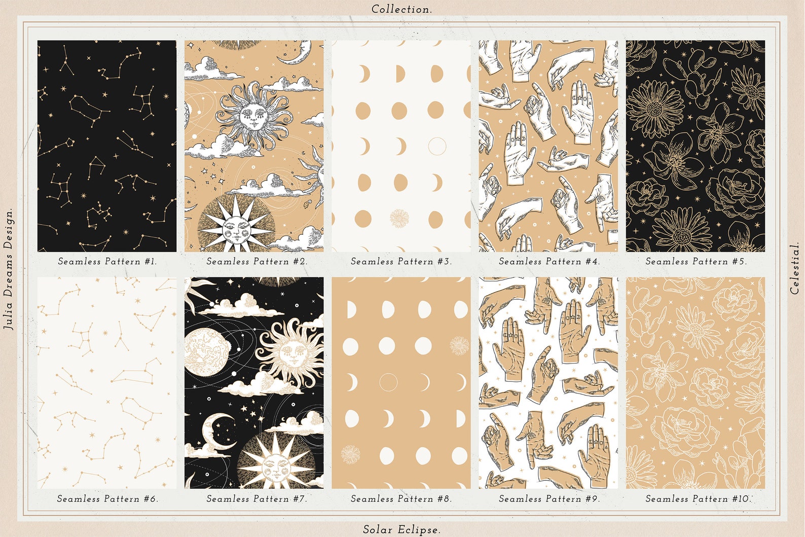 Digital Paper Solar Eclipse Scrapbook Papers Seamless | Etsy