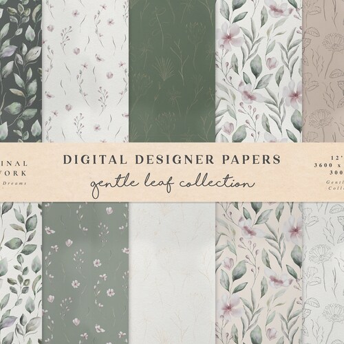 Jungle Digital Paper Scrapbook Paper Seamless Patterns - Etsy
