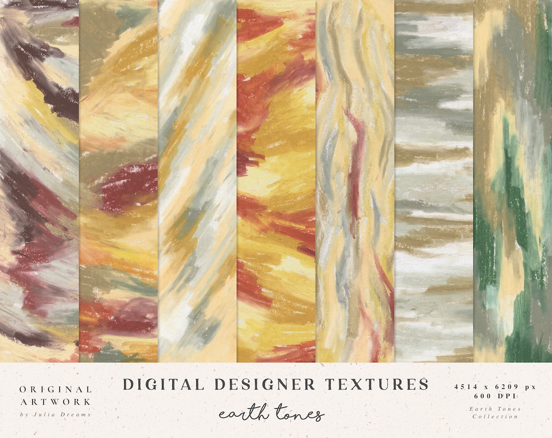 Digital Textures Earth Tones - Watercolor Paper - Oil Pastel Clipart ...
