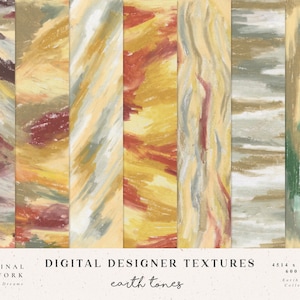 Digital Textures Earth Tones - Watercolor Paper - Oil Pastel Clipart ...