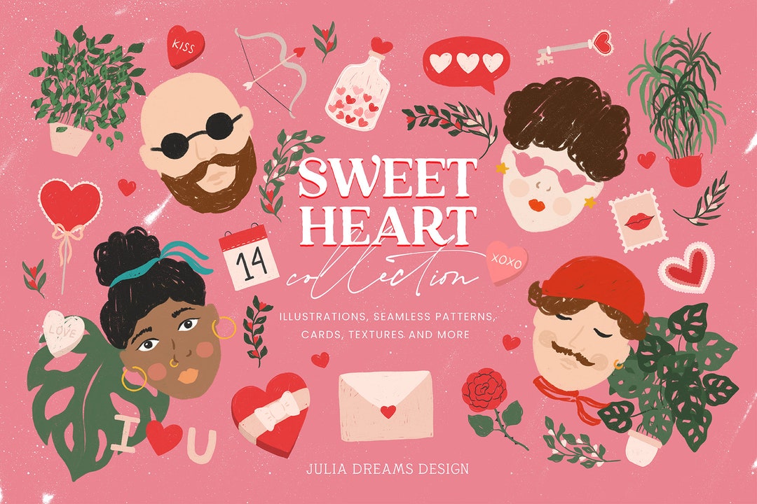 Sweetheart Digital Clipart - Valentines Download - Love Graphics ...