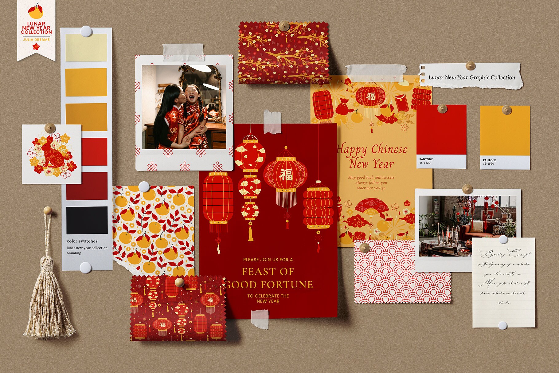Lunar New Year Chinese Clipart - Svg Bundle Download - Digital Papers ...