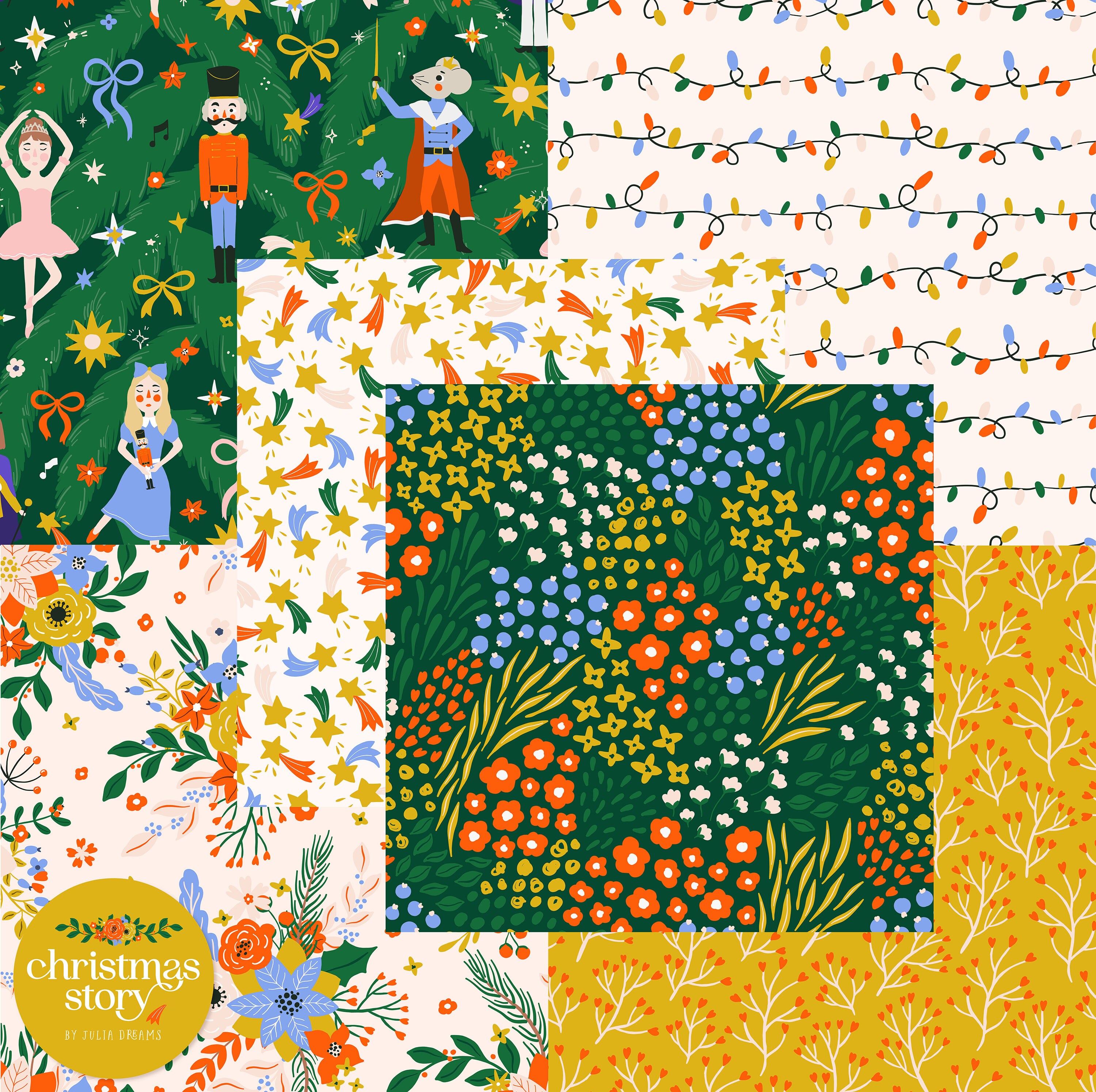 Christmas Story Digital Paper Set 1 - Nutcracker Scrapbook Paper ...