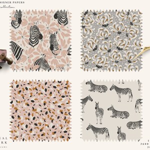 Zebra Digital Papers - Commercial Use - Scrapbook Paper - Seamless ...