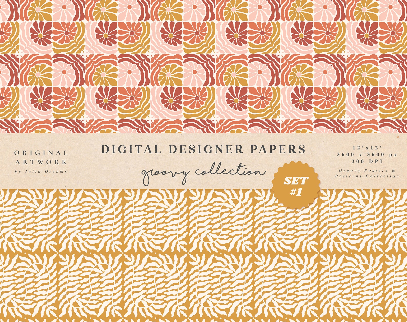 Boho Sun Digital Papers Commercial Use Scrapbook Paper - Etsy
