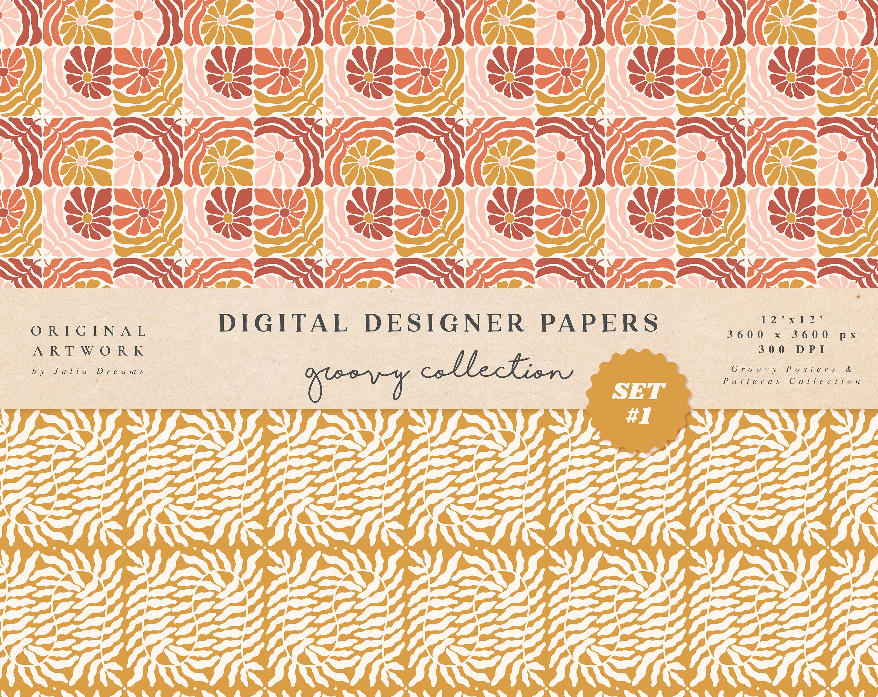 Boho Sun Digital Papers Commercial Use Scrapbook Paper - Etsy