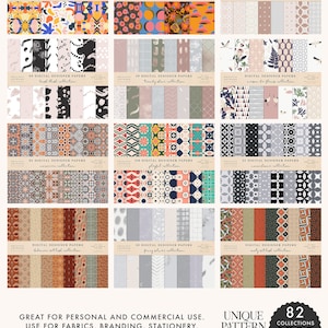 Unique Digital Paper Bundle - Seamless Patterns - Printable Scrapbook ...