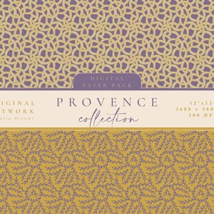 Provence Digital Paper Scrapbook Paper Seamless Patterns Digital ...