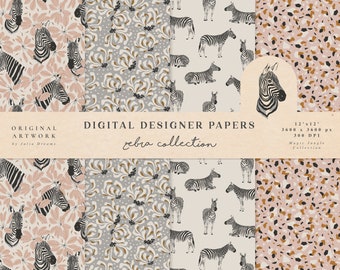 Tiger Digital Papers Commercial Use Scrapbook Paper | Etsy