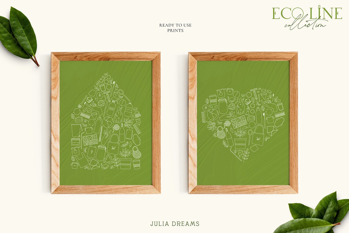 Eco Line Zero Waste - Digital Clipart Collection - Line Art PNG ...