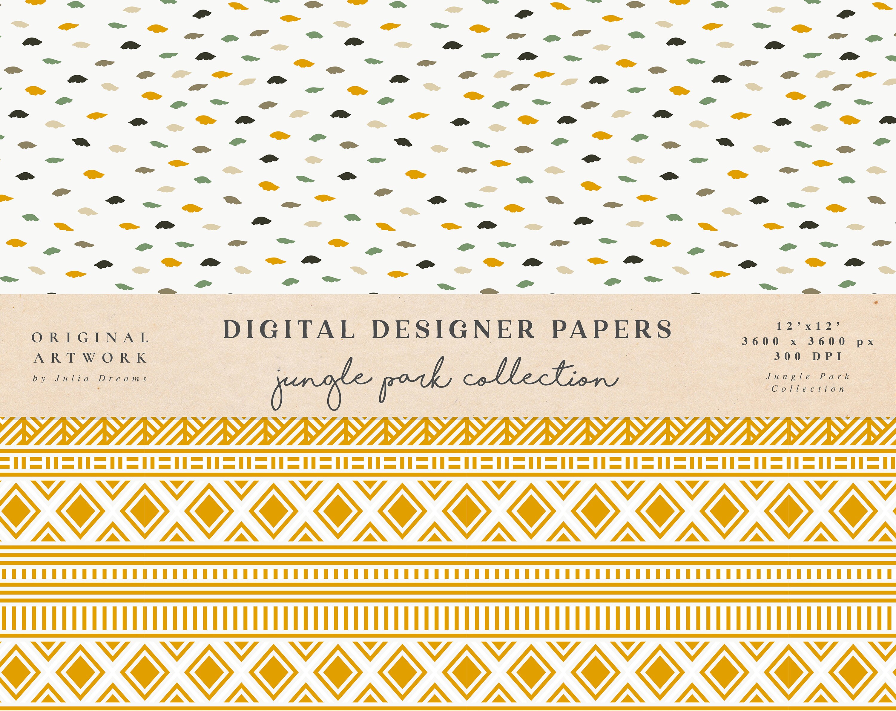 Jungle Digital Paper - Scrapbook Paper - Seamless Patterns - Digital ...
